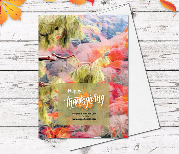 Happy Thanksgiving Card Autumn Forest mountain leaves Thanksgiving Gif ...