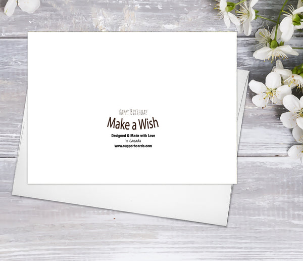 Happy Birthday Garlic Vine Purple Vine Pink Vine Flower Watercolour Ca ...